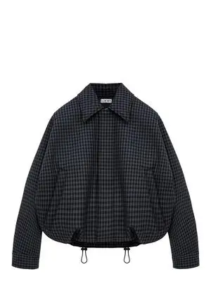 Loewe Lightweight Wool Jacket With A Check Pattern - Multicolor