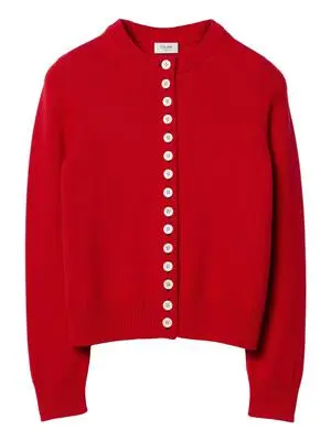 Celine Cashmere Cardigan - Red