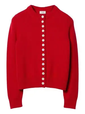 Celine Cashmere Cardigan - Red