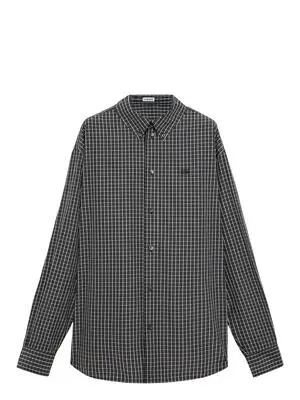 Loewe Technical Cotton Shirt With All-over Check Pattern - Multicolor