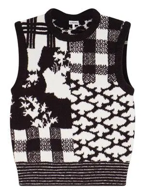 Loewe Sleeveless Wool Sweater - Multicolor