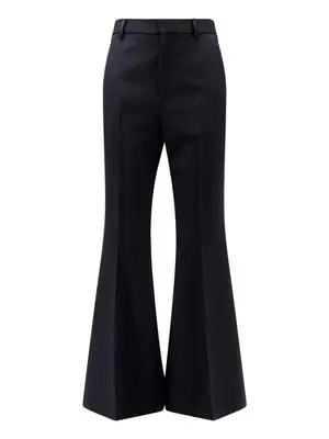 Celine Flared Wool Trousers - Black