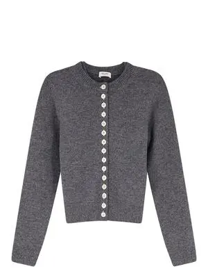 Celine Cashmere Cardigan - Gray