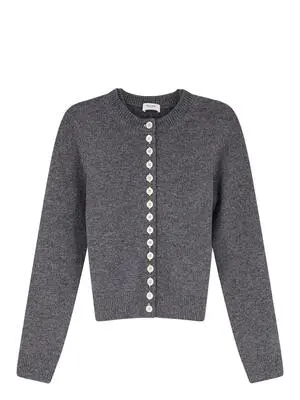 Celine Cashmere Cardigan - Gray