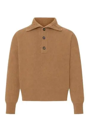 AMI Ami Paris Men Wool Sweater With Polo Collar