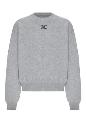 CELINE Celine Men Cashmere Crew-Neck Sweater With Front Logo