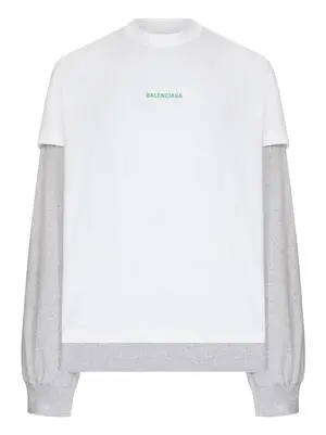 Balenciaga Layered T-shirt With Logo - Multicolor