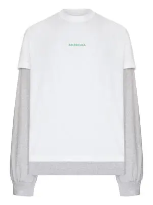 Balenciaga Layered T-shirt With Logo - Multicolor