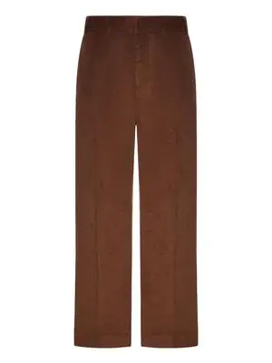 AMI Paris Baggy Velvet Trousers - Brown