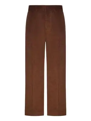 AMI Paris Baggy Velvet Trousers - Brown