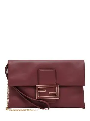 Fendi Mamma Baguette Pouch - Red