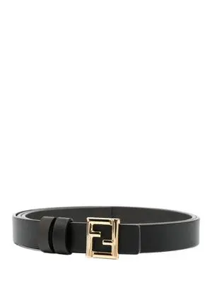 Fendi Cintura Ff Reversibile 20 Mm - Black