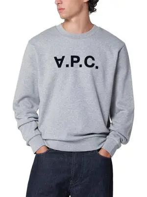 A.p.c. Standard Grand Vpc Grey Cotton Sweatshirt - Gray