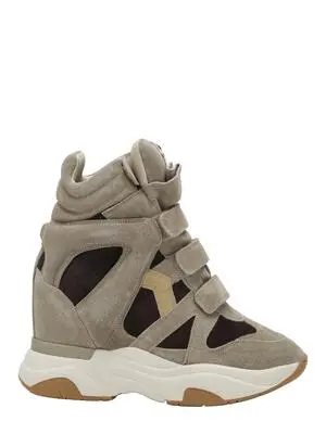 Isabel Marant Étoile Balskee Sneakers In Sand/chocolate Suede - Cream