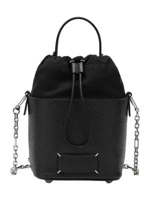 MAISON MARGIELA 5ac Small Leather Bucket Bag - Black