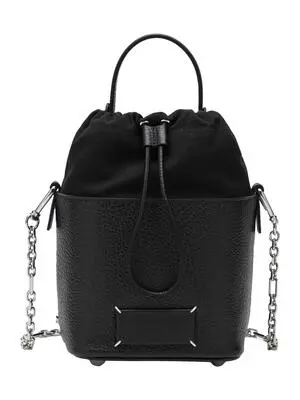 MAISON MARGIELA Maison Margiela 5Ac Small Black Leather Bucket Bag Women Black