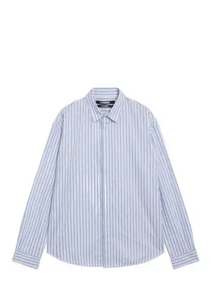 Jacquemus Simon Striped Cotton Shirt - Blue