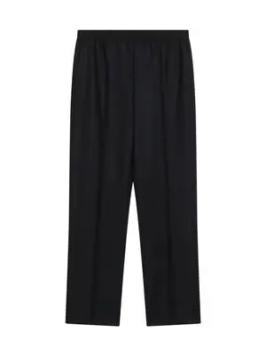 MAISON MARGIELA Straight Navy Virgin Wool Trousers - Blue