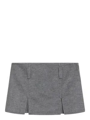 Miu Miu Wool And Cashmere Miniskirt - Gray
