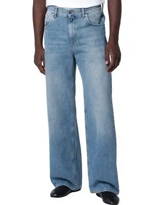 Séfr Light Faded Jeans - Blue