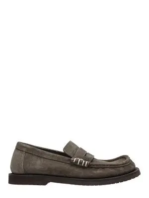 JW Anderson Dark Taupe Suede Loafers - Brown