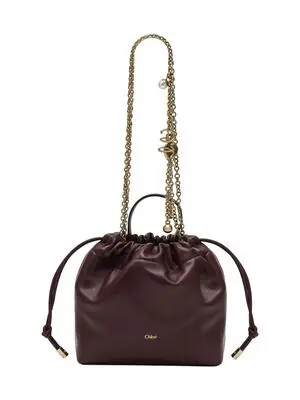 Chloé Icons Mini Shoulder Bag, Burgundy - Red