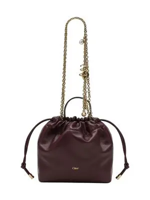 Chloé Icons Mini Shoulder Bag, Burgundy - Red