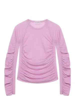 JW Anderson Orchid Top In Cotton-blend Jersey - Pink