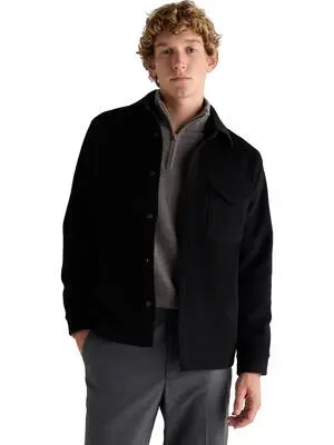 Quince Wool Cashmere Overshirt - Black