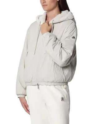 Moose Knuckles Eaton Bunny Reversible Jacket In Alabaster - White