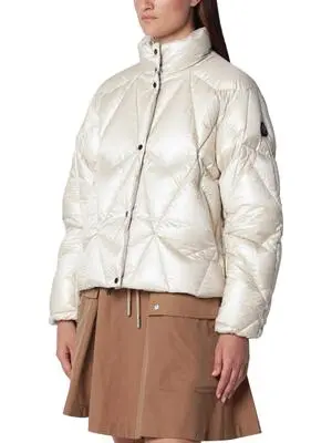 Moose Knuckles Iceberg Quilt Down Alabaster Nylon Down Jacket - White