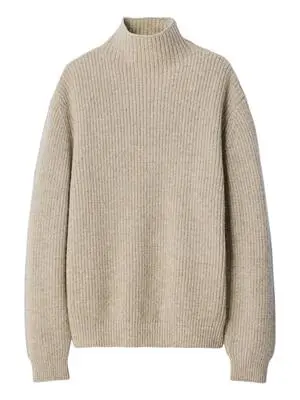 LEMAIRE Beige Yak And Alpaca Turtleneck Sweater - Cream