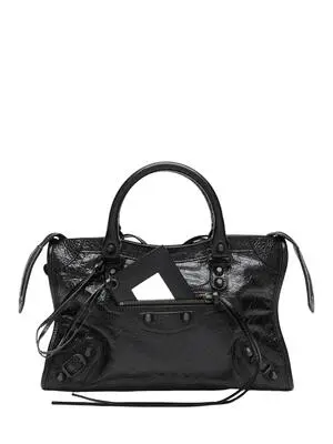 Balenciaga Small Le City Bag In Leather - Black