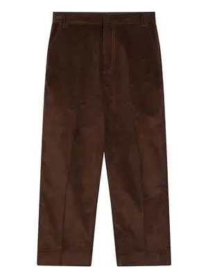 AMI Ami Paris Chocolate Brown Corduroy Trousers Men