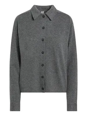 TOTEME Toteme Dark Grey Melange Cashmere Cardigan Women Gray