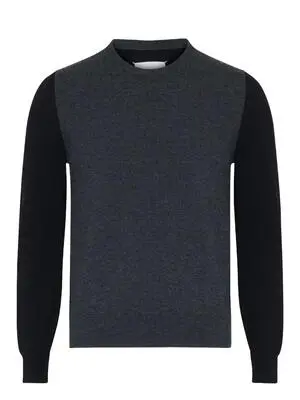 MAISON MARGIELA Two-tone Wool Pullover With Elbow Patches - Gray