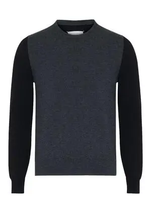 MAISON MARGIELA Two-tone Wool Pullover With Elbow Patches - Gray