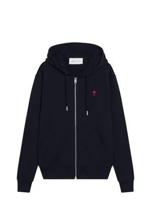 AMI Paris De Coeur Hoodie Midnight - Blue