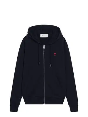 AMI Paris De Coeur Hoodie Midnight - Blue