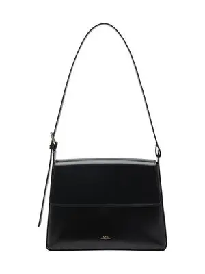 A.P.C. A.P.C. Virginie Black Leather Shoulder Bag Women