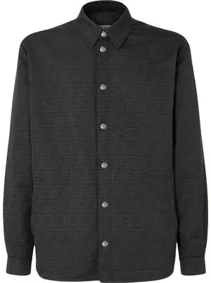 Fendi Blouson Nylon Logo - Black