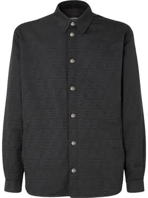 Fendi Blouson Nylon Logo - Black