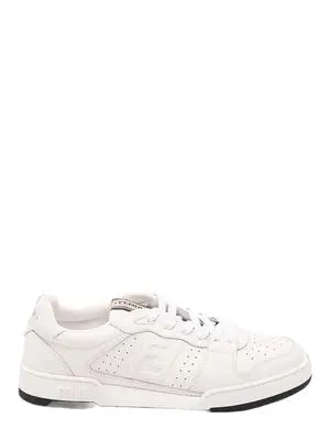 Fendi Sneakers Match In Pelle - White