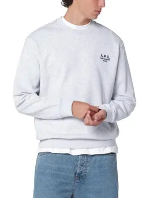 A.p.c. Rue Madame Sweatshirt In Grey Cotton - Gray