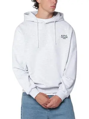 A.p.c. A.P.C. Grey Cotton Hoodie Men Gray