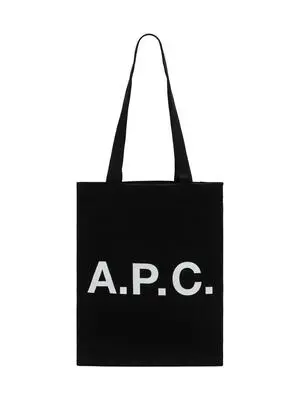 A.p.c. Lou Canvas Shopping Bag - Black