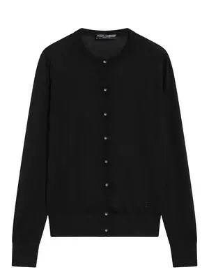 Dolce & Gabbana Cashmere And Silk Cardigan - Black