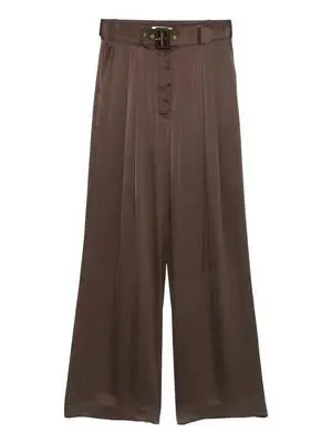 Zimmermann Pantaloni In Seta - Brown
