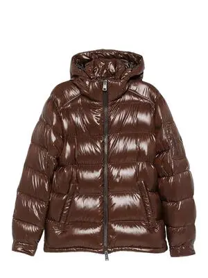 Herno Piumino Effetto Lucido Con Cappuccio - Brown