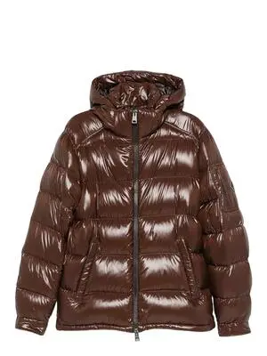 Herno Piumino Effetto Lucido Con Cappuccio - Brown